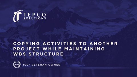 Copying Activities to Another Project While Maintaining WBS Structure ...